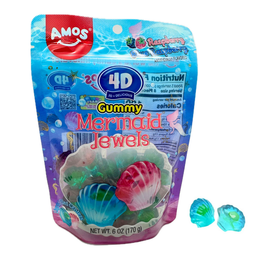 Amos 4D Gummy Mermaid Jewels 65g – Crazy Candy Co
